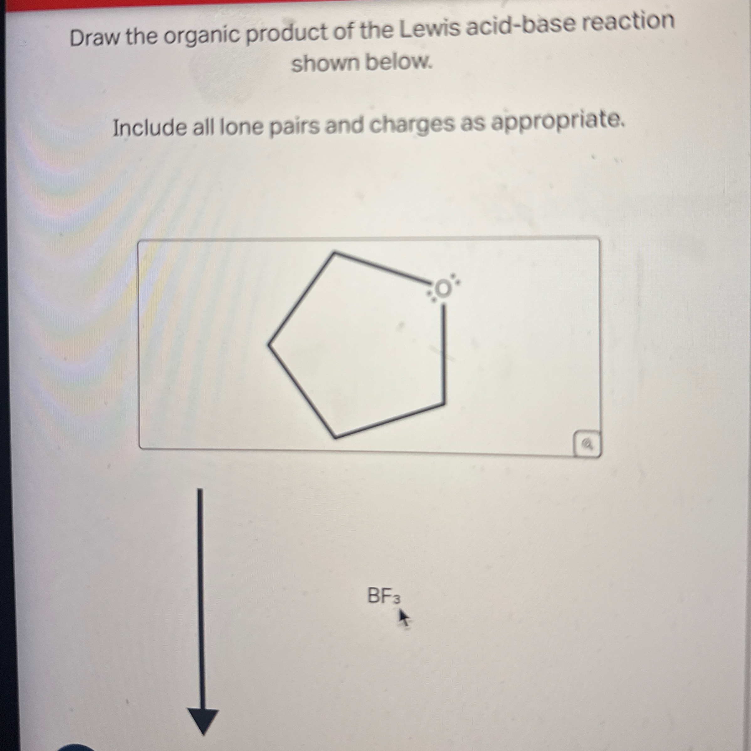 Solved Draw the organic product of the Lewis acid-base | Chegg.com