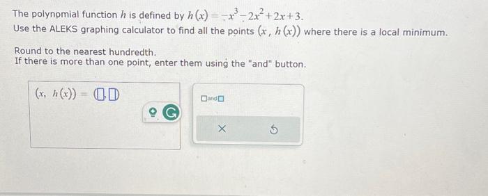 Solved The polynomial function h is defined by | Chegg.com
