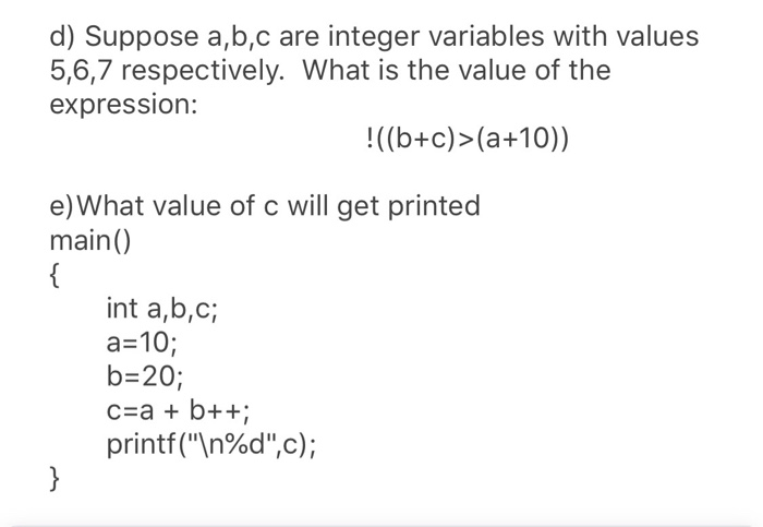Solved A Given The Following Program Fragment What Is The 