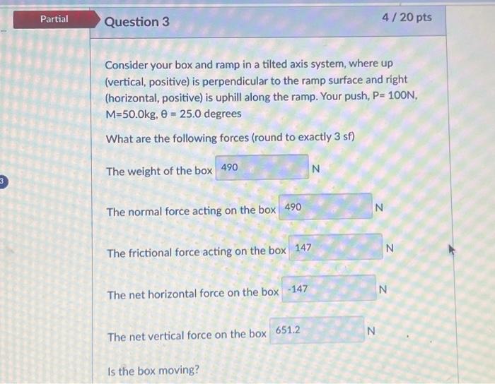 Solved Consider your box and ramp in a tilted axis system, | Chegg.com