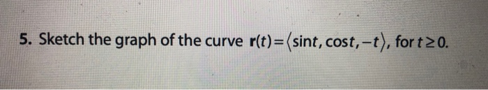 Solved 5. Sketch the graph of the curve r(t)=(sint, cost, | Chegg.com