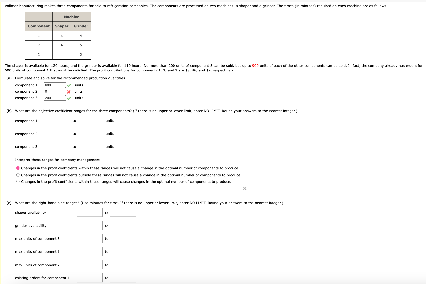 Solved Please help solve by providing the answers to the | Chegg.com