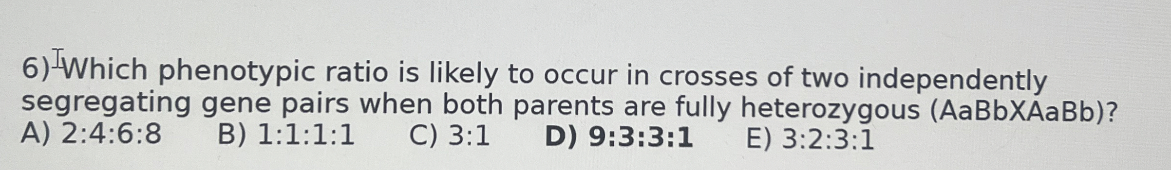 Solved Which phenotypic ratio is likely to occur in crosses | Chegg.com