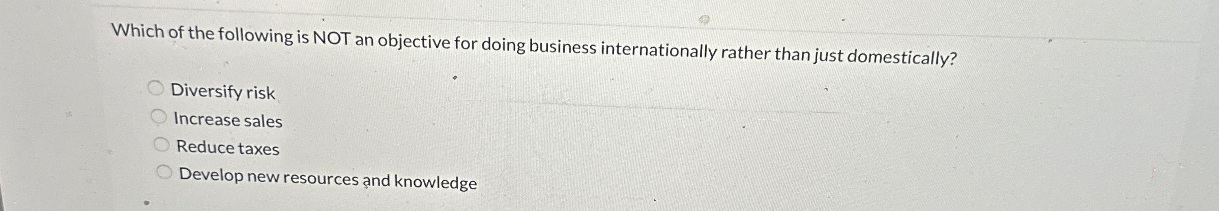 Solved Which of the following is NOT an objective for doing | Chegg.com