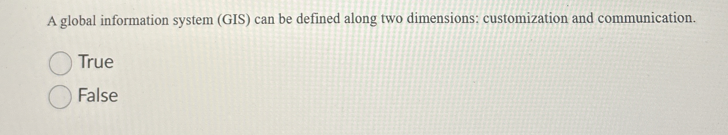 Solved A global information system (GIS) ﻿can be defined | Chegg.com