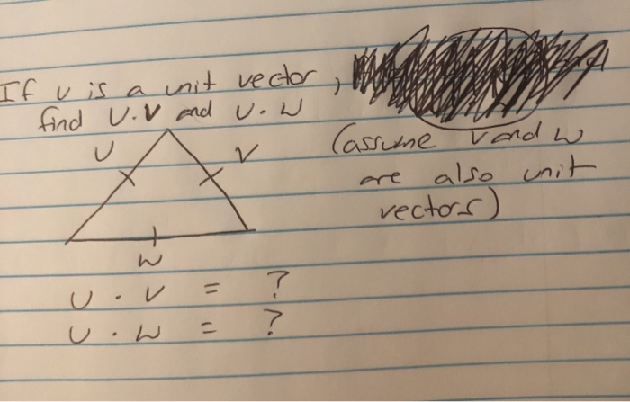Solved If u is a unit vector find u.N and vow v Cassume vadw | Chegg.com