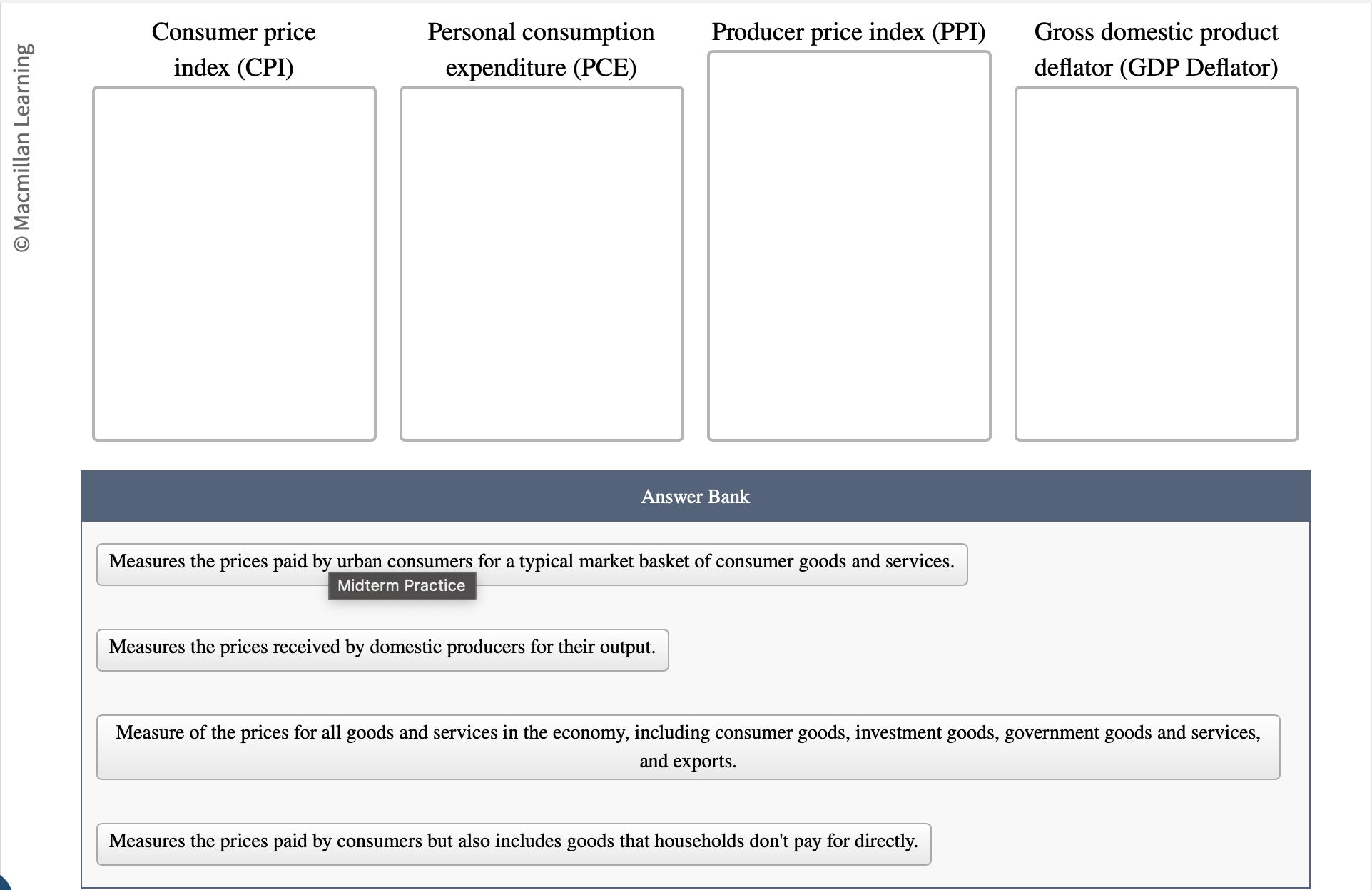 Solved Consumer price index (CPI)Personal | Chegg.com