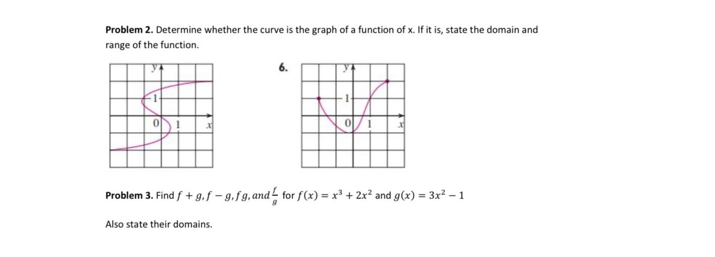 Solved Problem 2. ﻿Determine whether the curve is the graph | Chegg.com