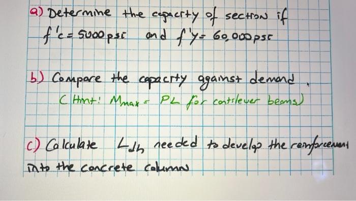 Solved for the contrlever beam shown a) Determine the | Chegg.com