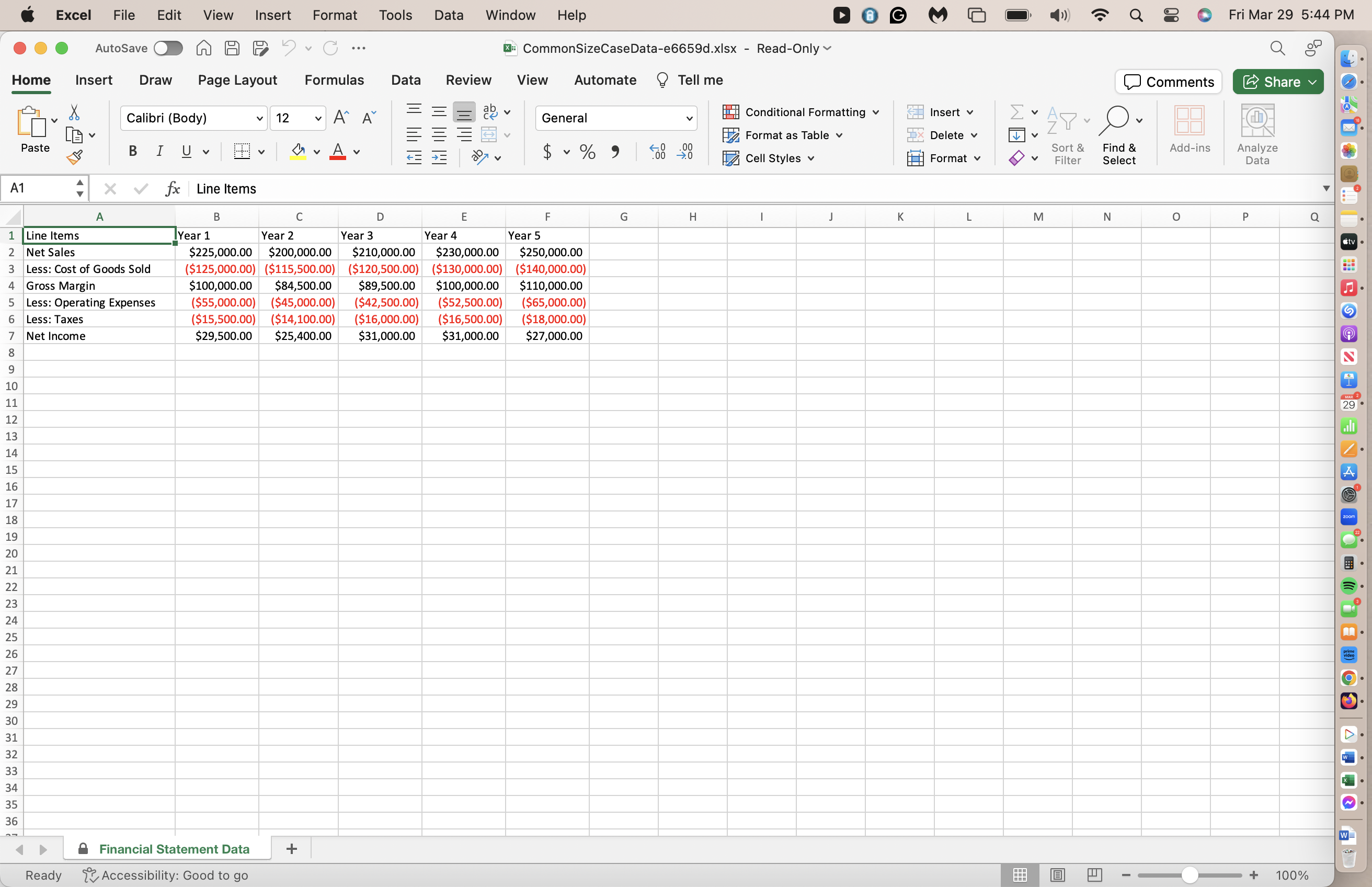 Solved Common-Size Financial Statement Analysis Using | Chegg.com