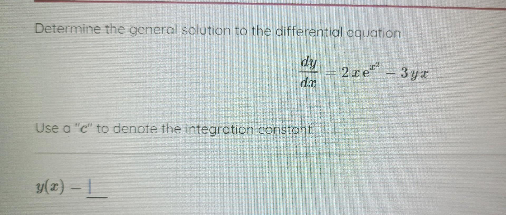 Solved Determine the general solution to the differential | Chegg.com
