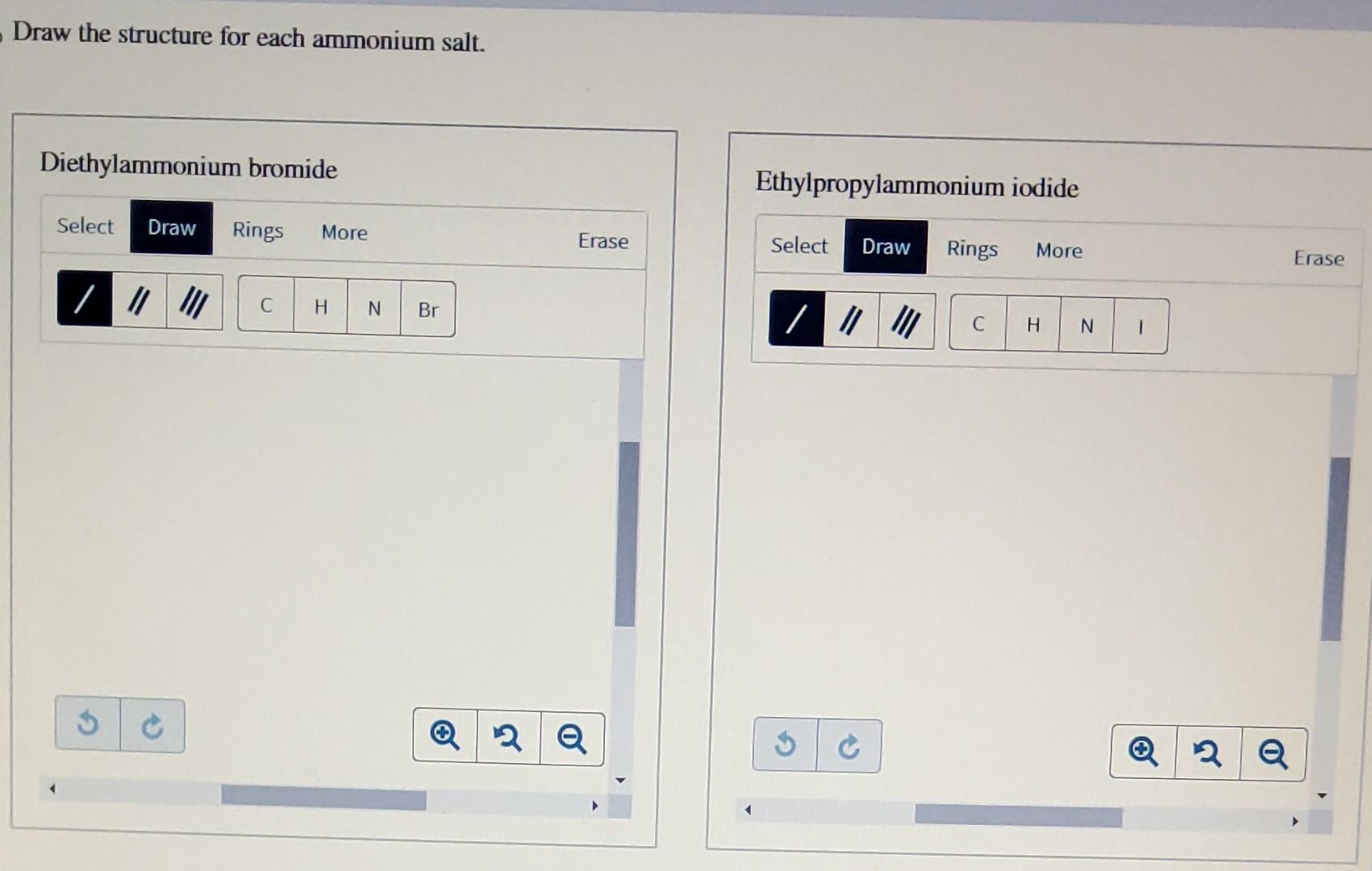 Solved Draw the structure for each ammonium salt. | Chegg.com