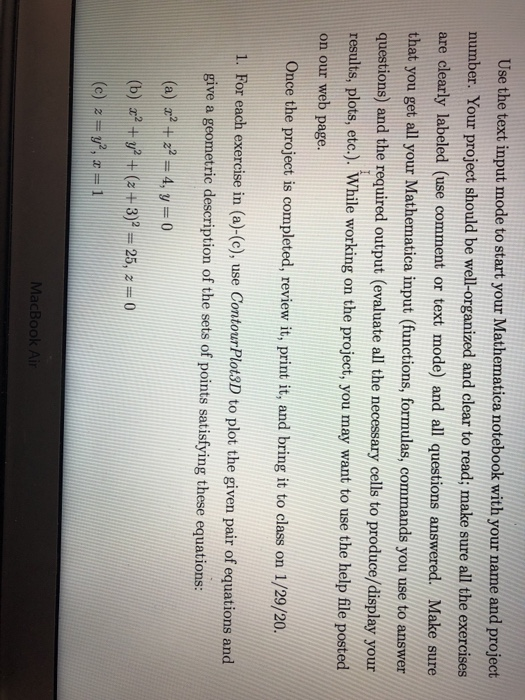 Use the text input mode to start your Mathematica | Chegg.com