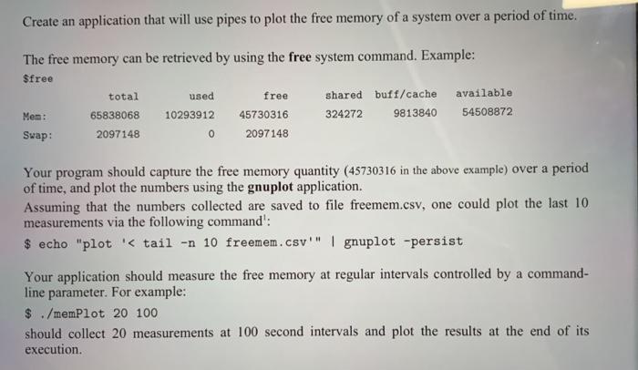 Solved Create an application that will use pipes to plot the | Chegg.com