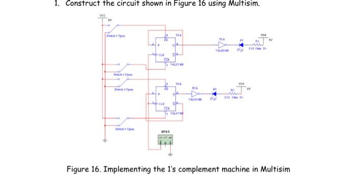 Solved 1. Construct the circuit shown in Figure 16 using | Chegg.com