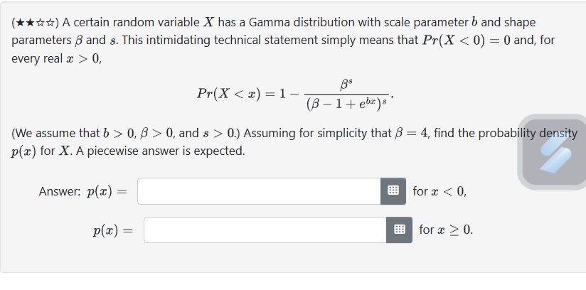 Solved A Certain Random Variable X has A Gamma Distribution