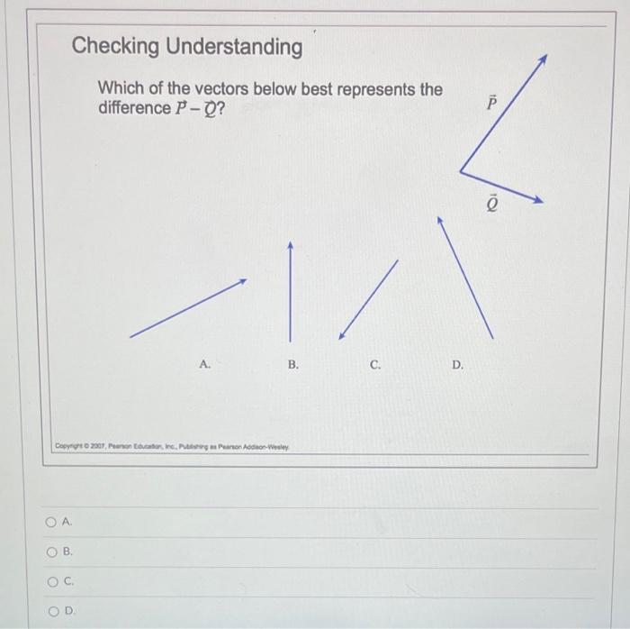 Solved Checking Understanding Which of the vectors below | Chegg.com
