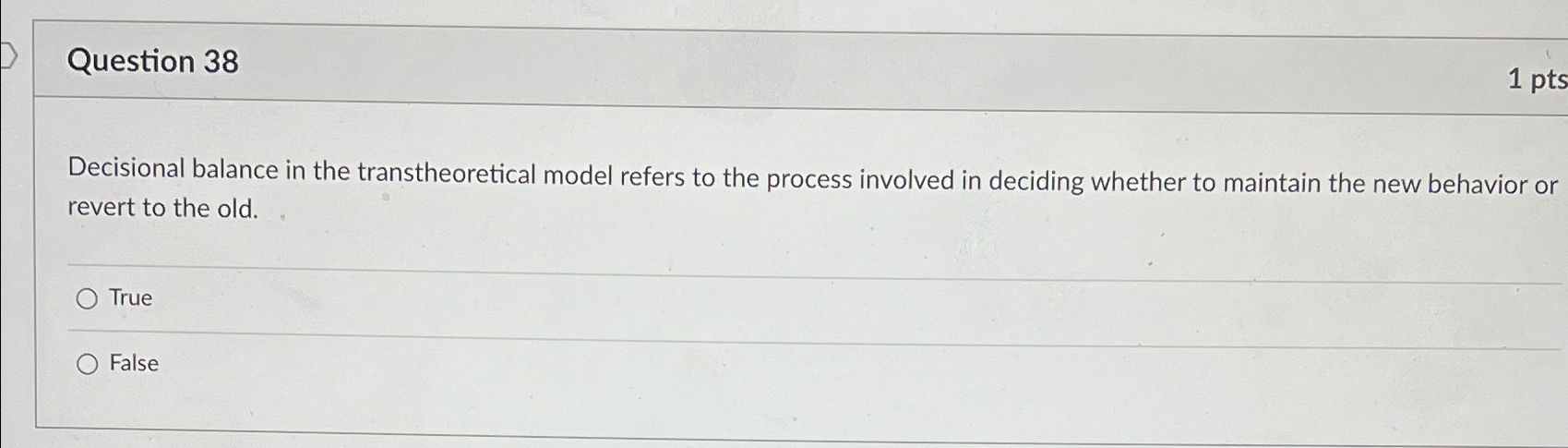 Solved Question 38Decisional balance in the transtheoretical | Chegg.com