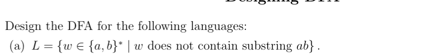 Solved Design the DFA for the following languages:(a) |):} | Chegg.com