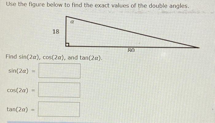 Solved Use the figure below to find the exact values of the | Chegg.com
