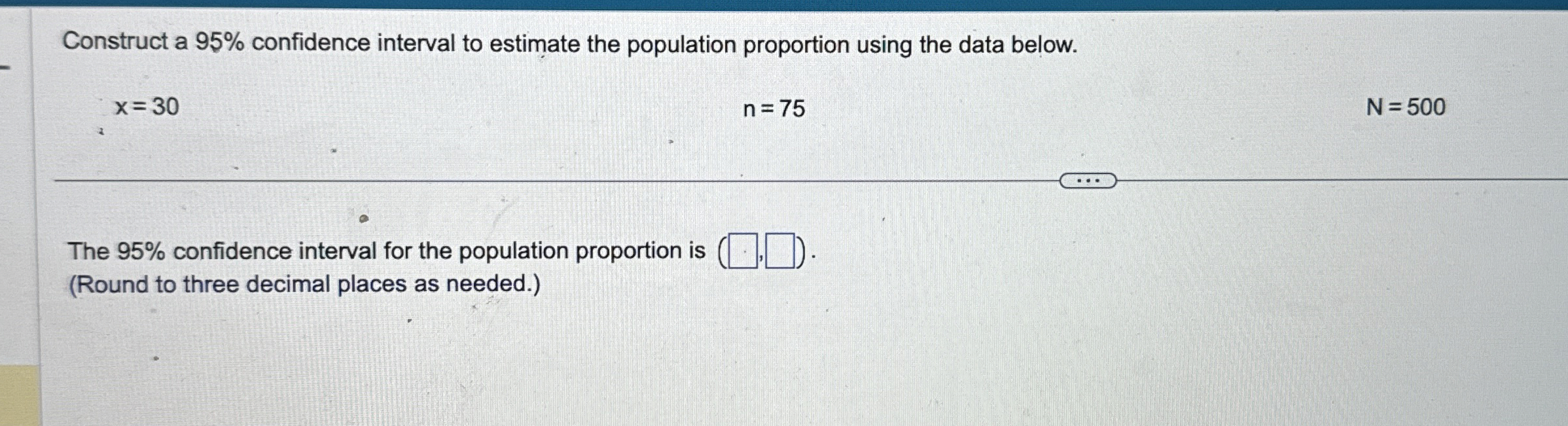 Solved Construct a 95% ﻿confidence interval to estimate the | Chegg.com