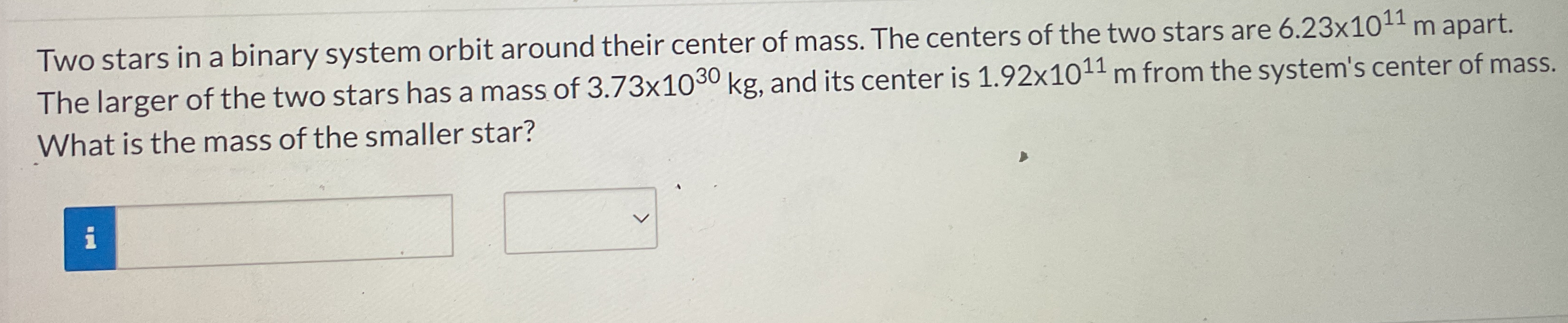 Solved Two stars in a binary system orbit around their | Chegg.com