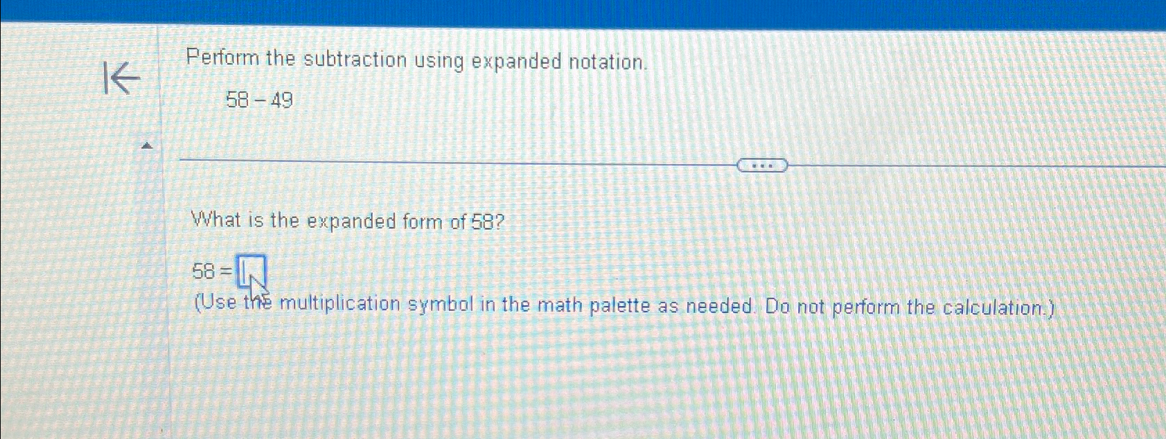 Solved Ferform the subtraction using expanded | Chegg.com
