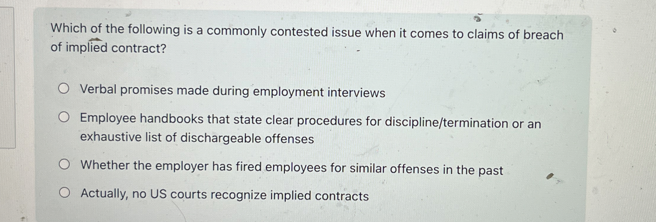 Solved Which of the following is a commonly contested issue | Chegg.com