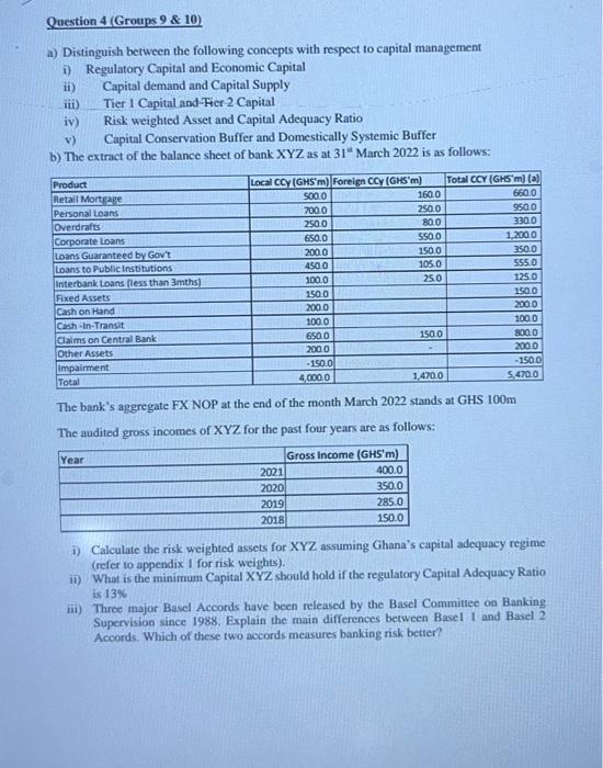 a) Distinguish between the following concepts with | Chegg.com