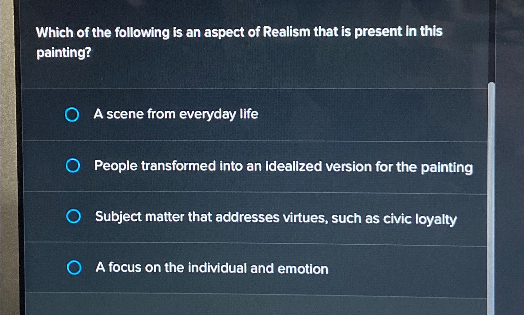 Solved Which of the following is an aspect of Realism that | Chegg.com