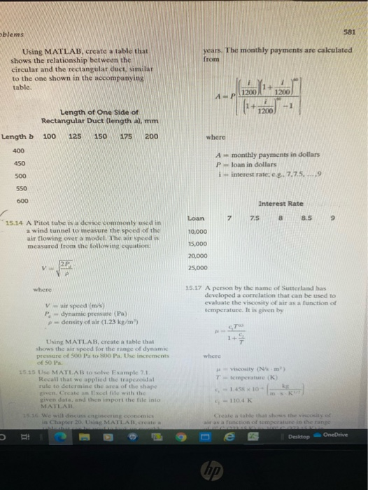 Solved 581 oblems years. The monthly payments are calculated | Chegg.com