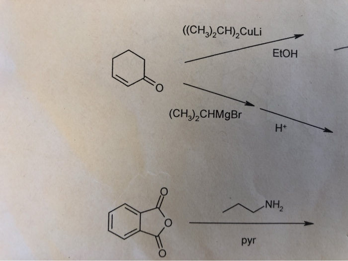 Solved ((CH3)2CH) Culi EtOH (CH3),CHMgBr NH2 pyr | Chegg.com
