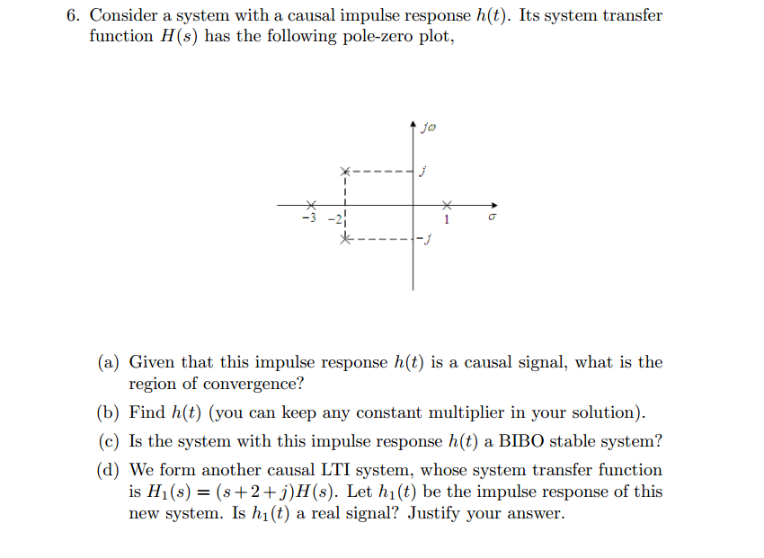 Solved Consider a system with a causal impulse response | Chegg.com