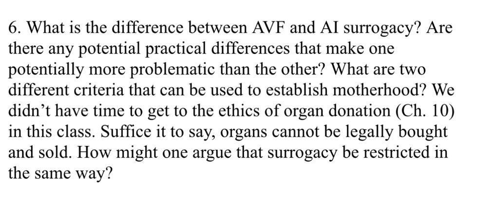 6. What is the difference between AVF and AI | Chegg.com