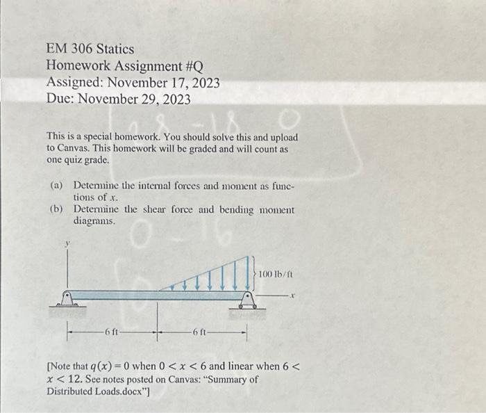 Solved EM 306 Statics Homework Assignment #Q Assigned: | Chegg.com