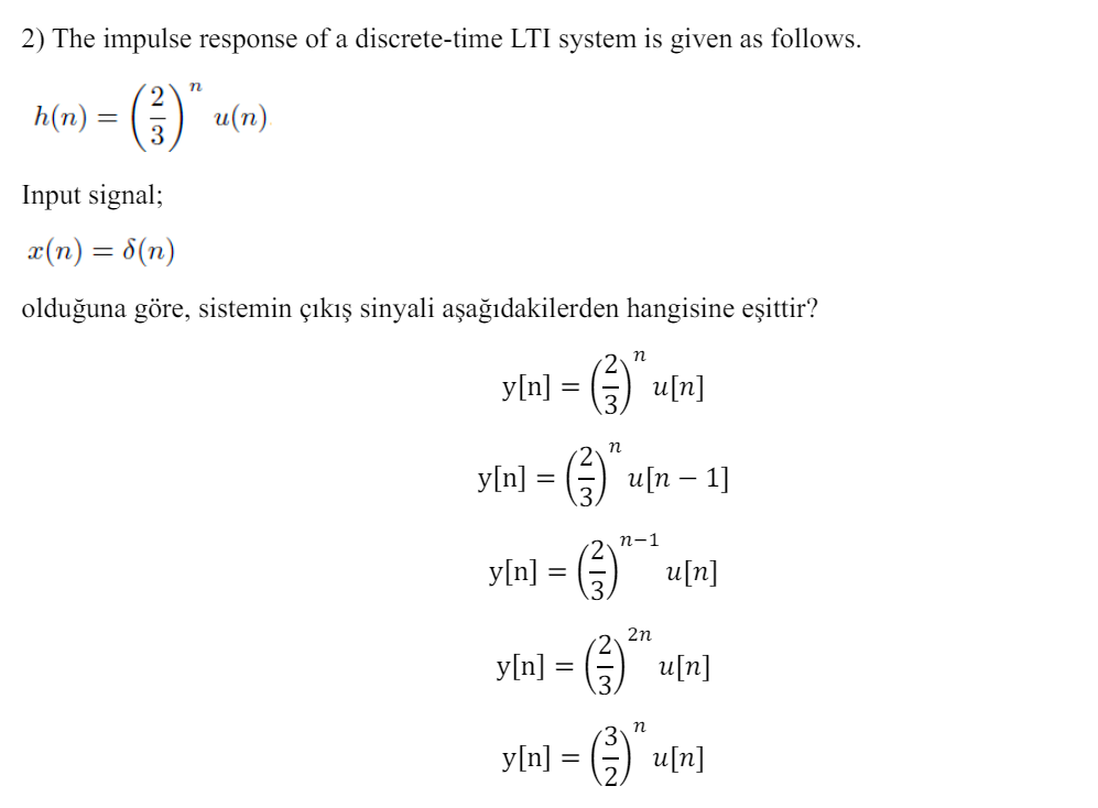 Solved The impulse response of a discrete-time LTI system is | Chegg.com