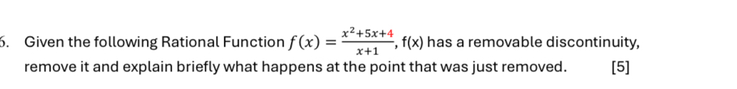 Solved Given the following Rational Function | Chegg.com