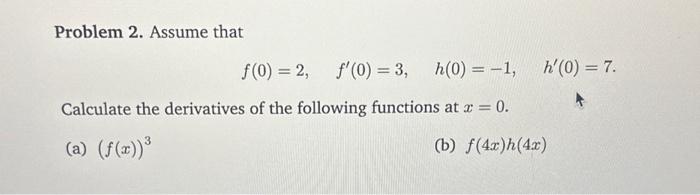 Solved Problem 1. Take the derivative with respect to \\( x | Chegg.com