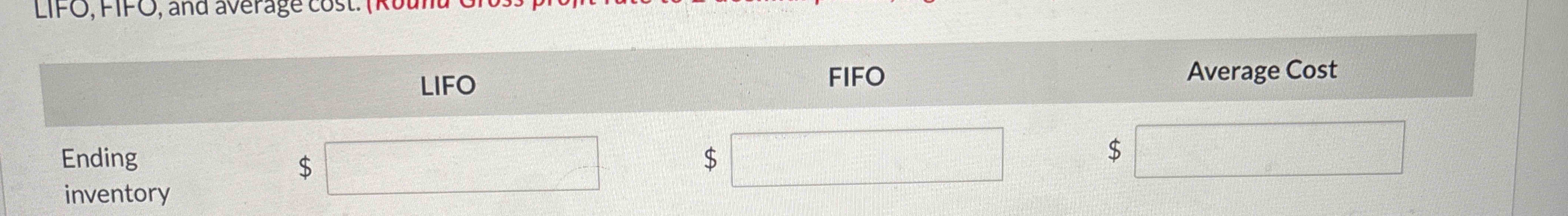 how to calculate ending inventory fifo using journal | Chegg.com