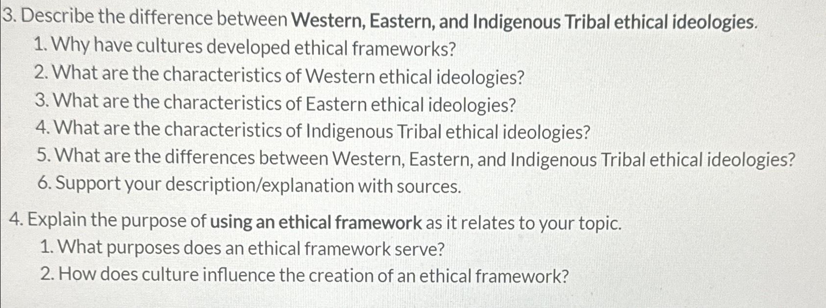 Solved Describe the difference between Western, Eastern, and | Chegg.com