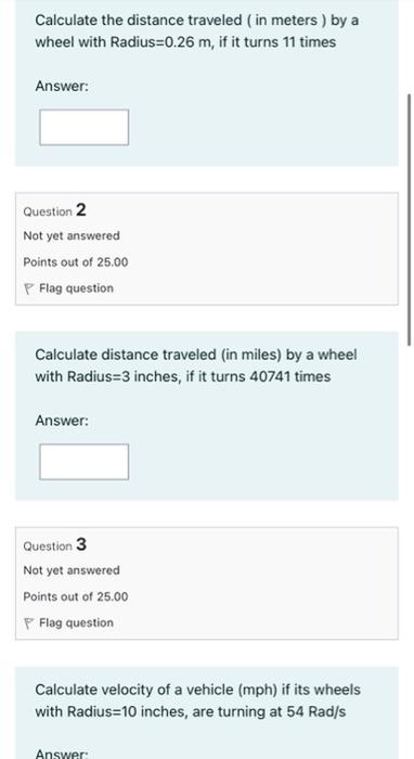 Solved Calculate the distance traveled (in meters) by a | Chegg.com