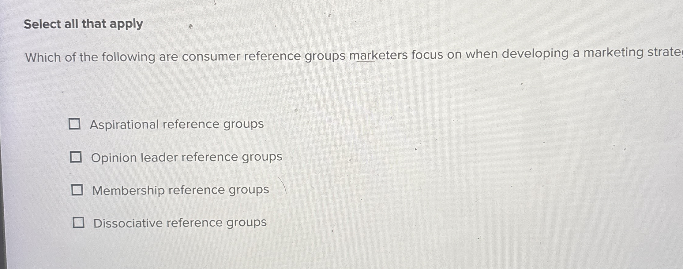 Solved Select all that applyWhich of the following are | Chegg.com