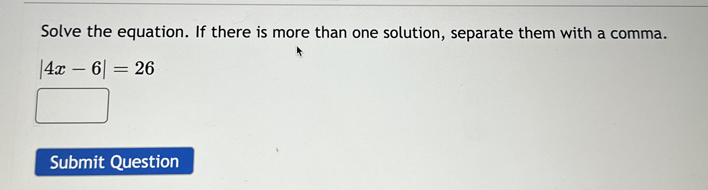 Solved Solve the equation. If there is more than one | Chegg.com