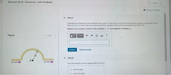 Solved Exercise 28.32 - Enhanced - with Feedback ③ 2014 Rew | Chegg.com