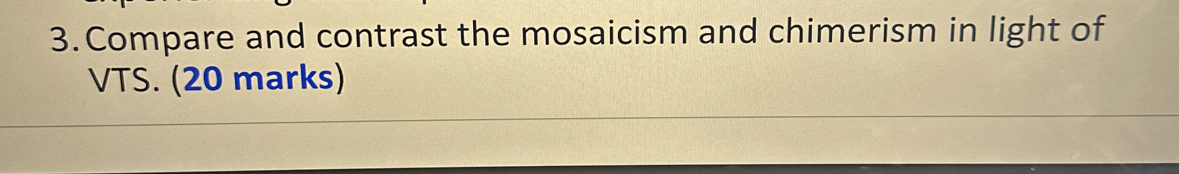 Solved Compare and contrast the mosaicism and chimerism in | Chegg.com