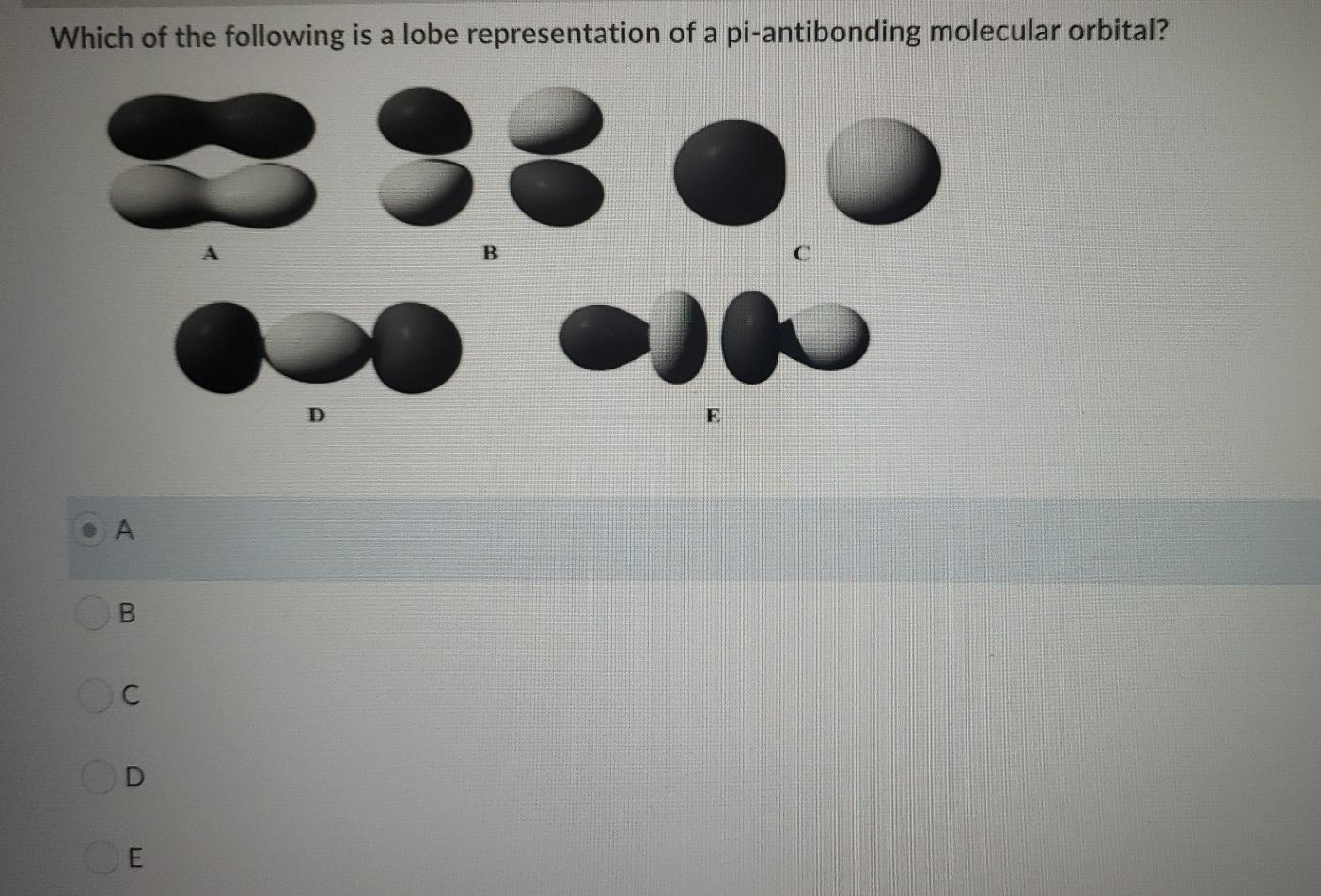 Solved Which of the following is a lobe representation of a | Chegg.com