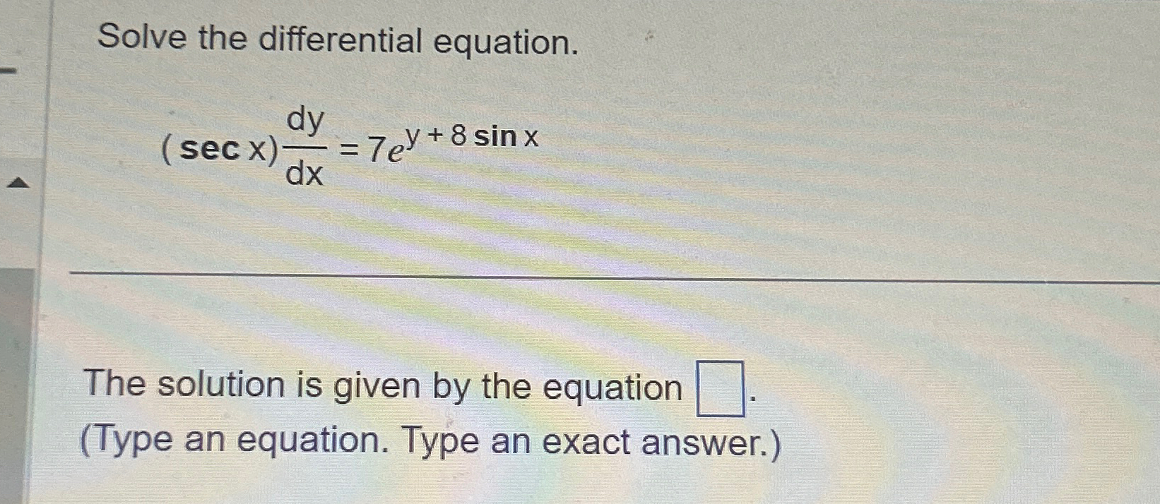 Solved Solve the differential | Chegg.com