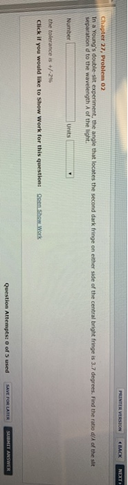 Solved PRINTER VERSION 4 BACK NEXT Chapter 27, Problem 02 In | Chegg.com