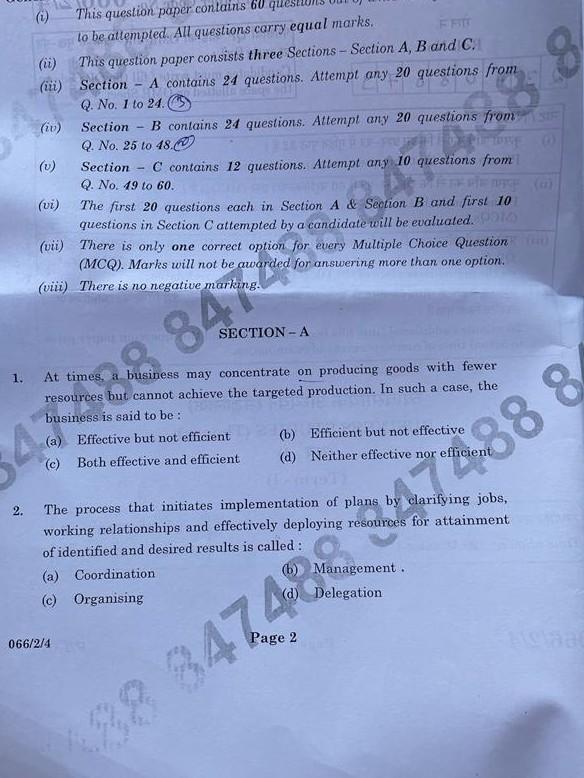 Solved mpt any 20 qu @ This question paper contains 60 to be | Chegg.com