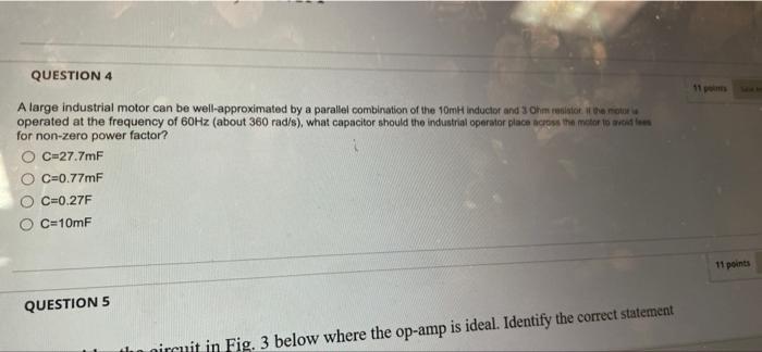 Solved A large industrial motor can be well-approximated by | Chegg.com